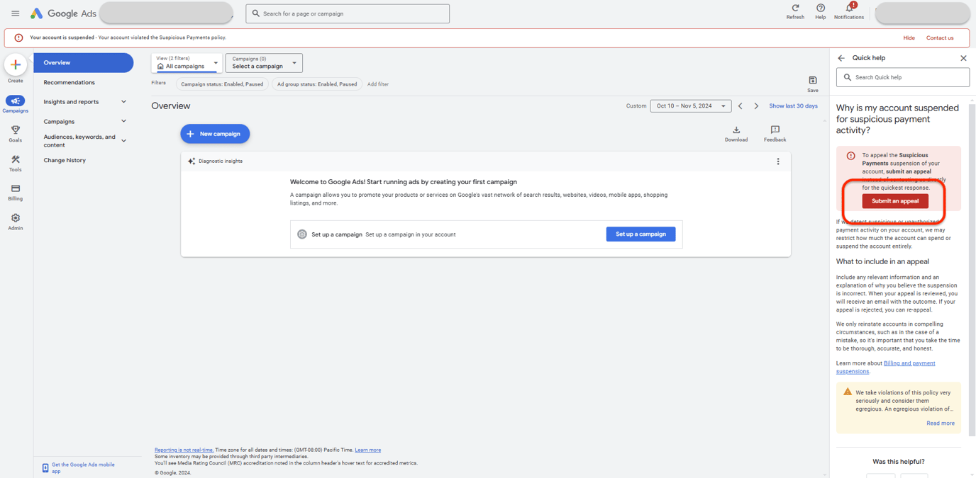 How to Submit an Appeal for a Google Ads Account Suspension