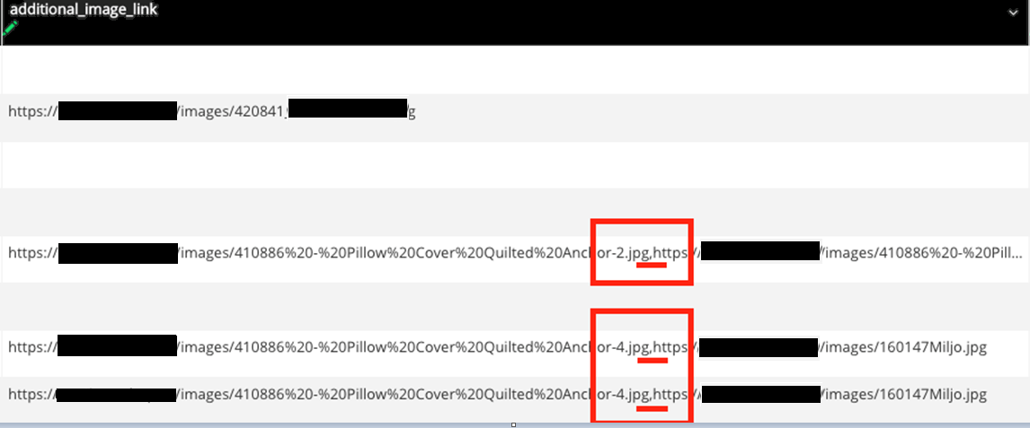 I got an error message in Google Merchant center for the 'additional ...